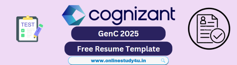 Cognizant GenC Free Resume Template | Crafting An Impressive Resume ...
