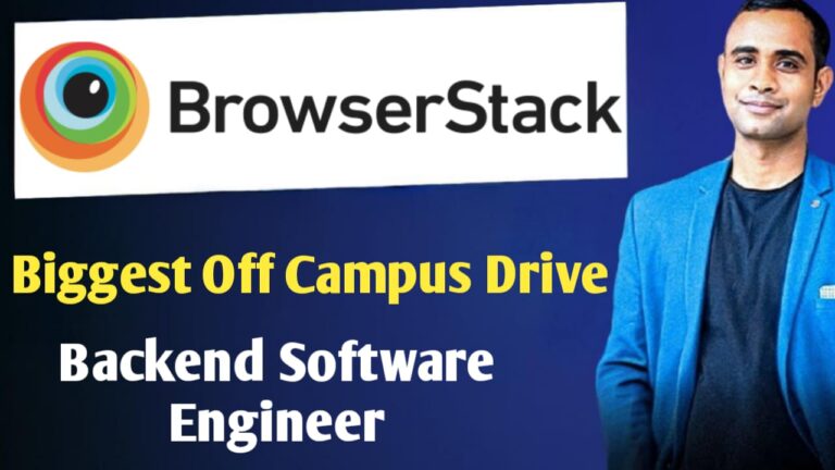 BrowserStack Off Campus Hiring - Backend Software Engineer - OnlineStudy4U