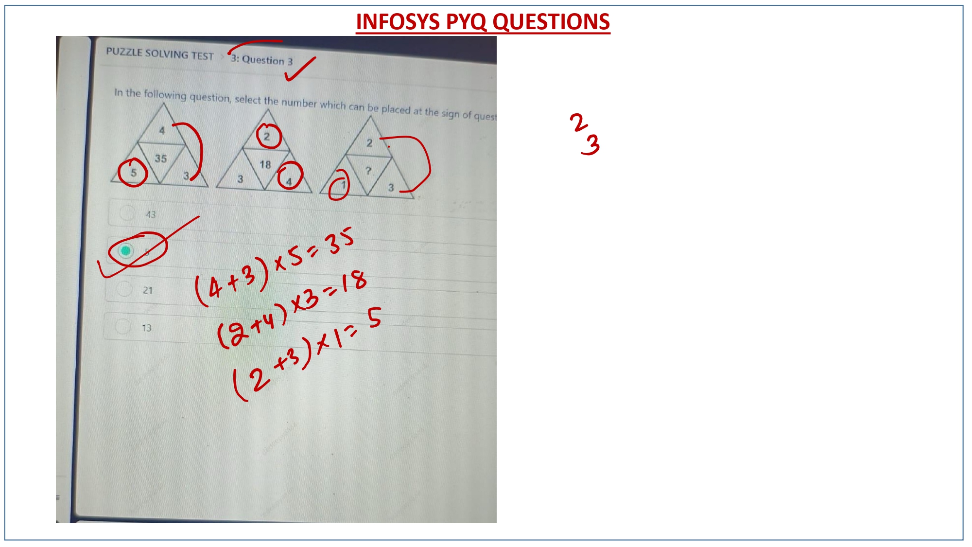 Infosys Puzzles Questions - OnlineStudy4U
