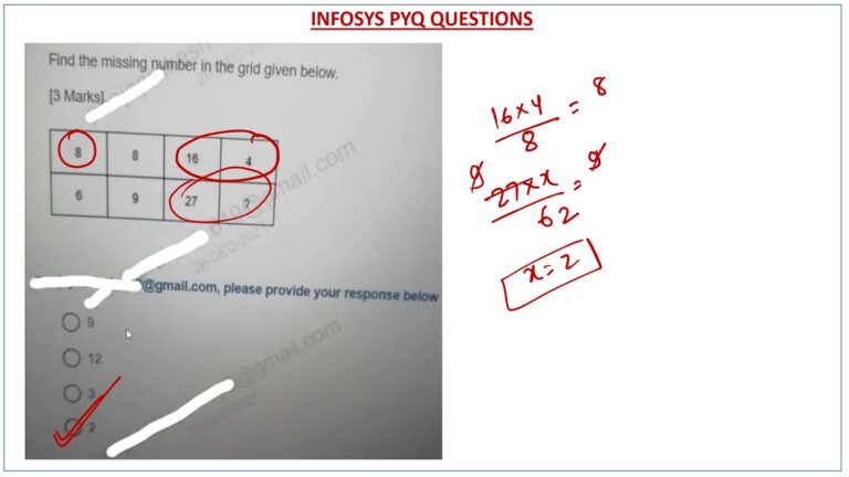 Infosys Puzzles Questions - OnlineStudy4U