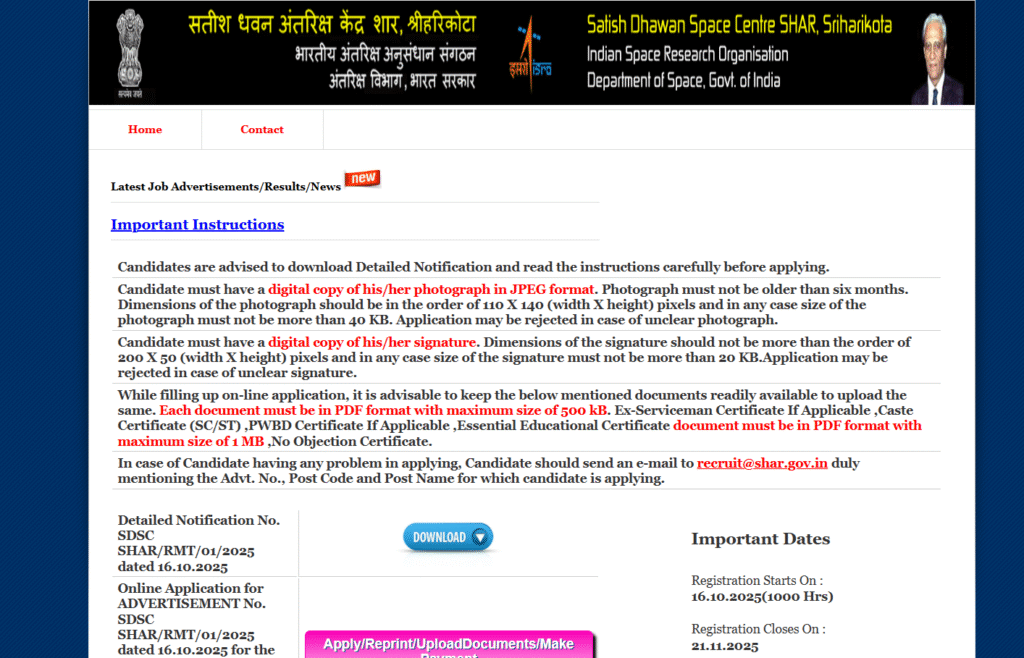 ISRO Off-Campus Recruitment 2025 - Multiple Job Opportunities - Apply ...