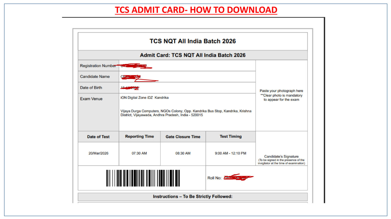 How To Download TCS NQT Admit Card 2026 | Step-by-Step Registration ...