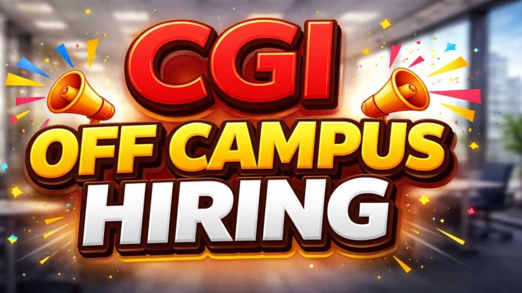CGI Off Campus Hiring - Apprentice Role - OnlineStudy4U