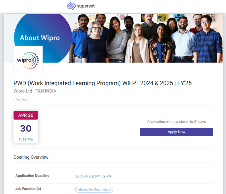 Wipro Biggest Off Campus Recruitment - PWD (WILP) 2024 & 2025 FY26 ...